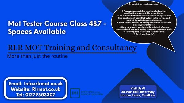 Expert MOT Training from ex DVSA Examiners