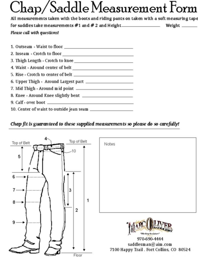 Measurment Form