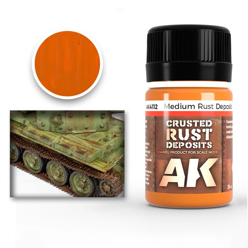 Medium Rust Crusted Deposits Enamel Paint 35ml Bottle