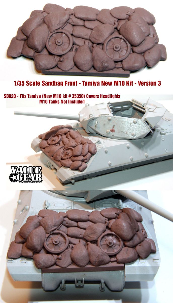 SB020 M10 Sandbag Fronts V3 (TAMIYA NEW M10 KIT)