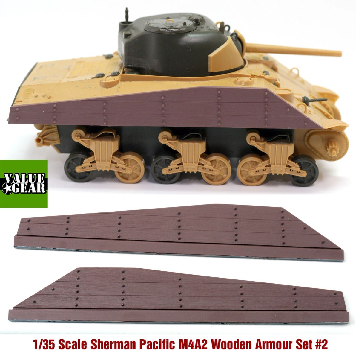 SB422 Pacific Sherman M4A2 Wood Panel Armor Set #2
