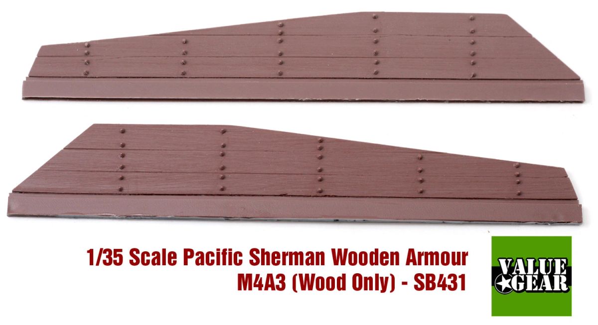 SB431 Pacific Sherman M4A3 Wood Panel Armor Set #1