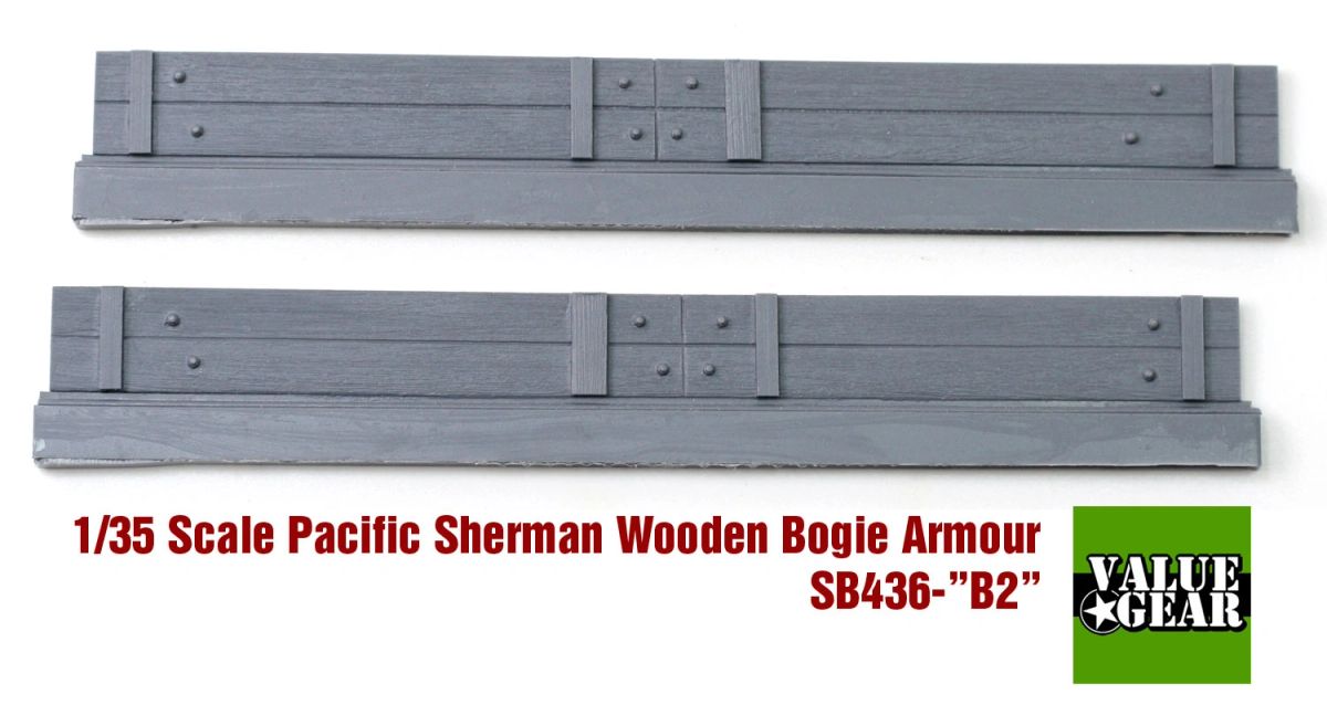 SB436 Pacific Sherman M4A3 Wood Panel Armor Bogies Set #B2