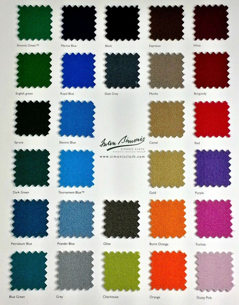 Simonis 760 Pool Table Felt