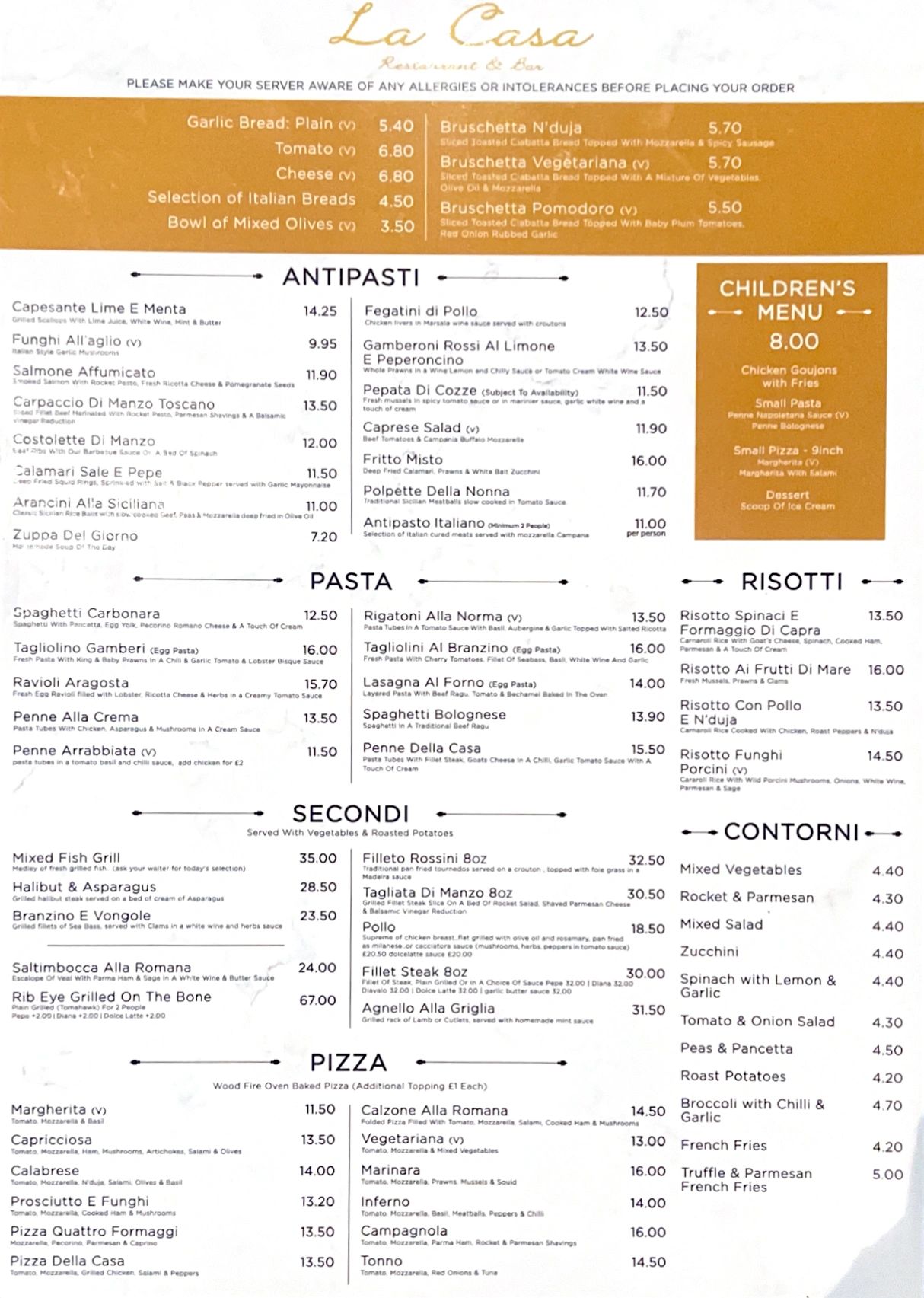 Menus