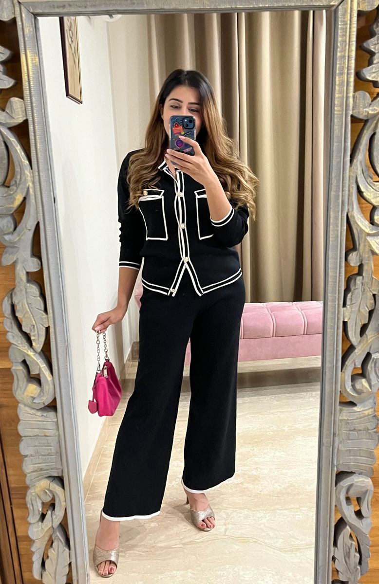 Emily knit co-ord set (Black)