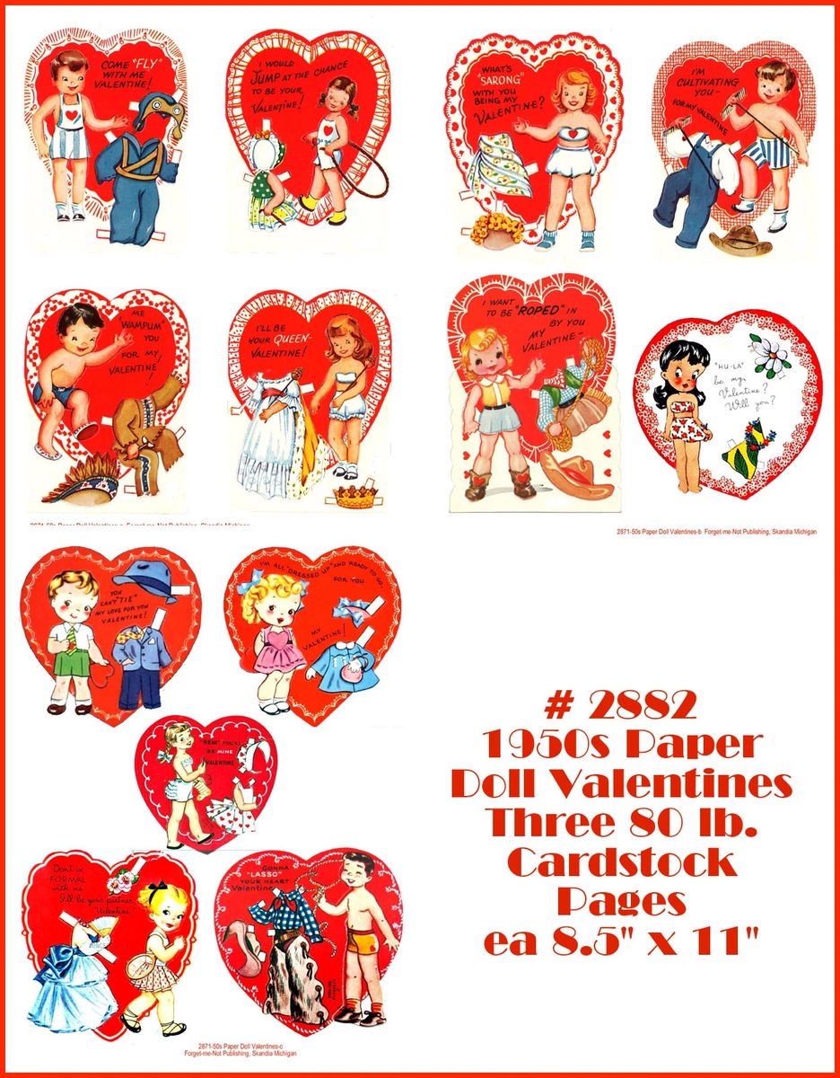 2882- 50s Paper Doll Valentines