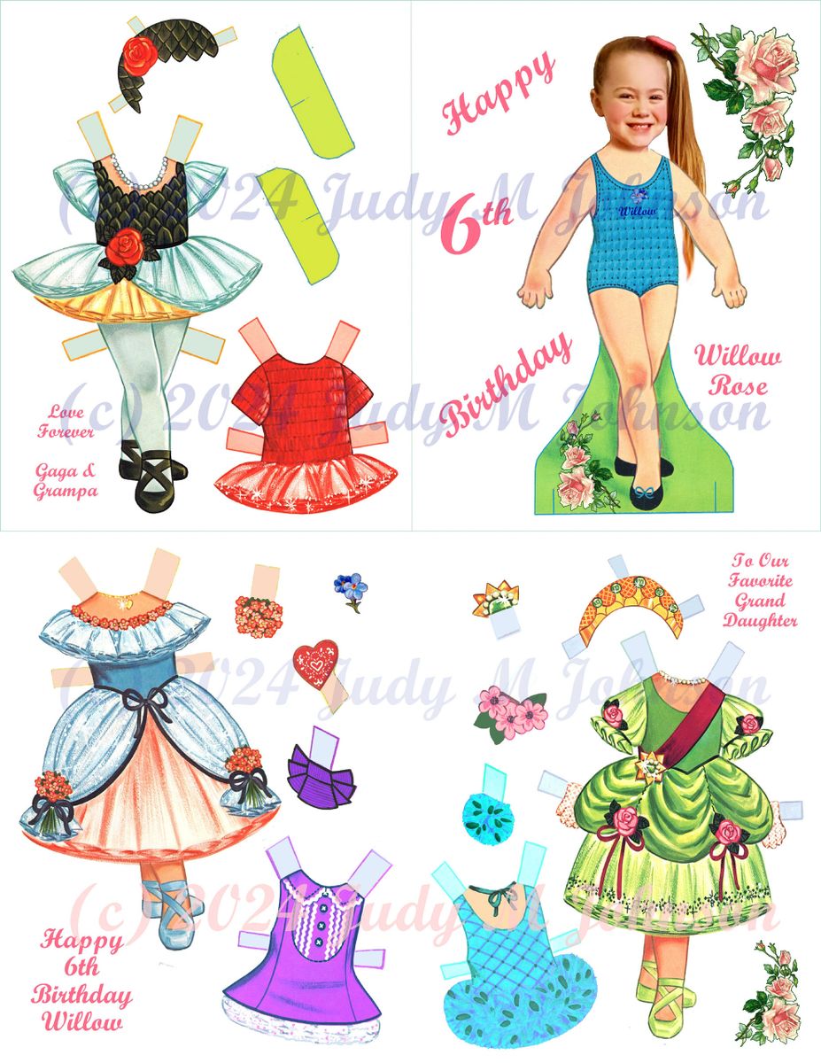 4089- Put YOUR child's face on this Ballet Paper Doll.