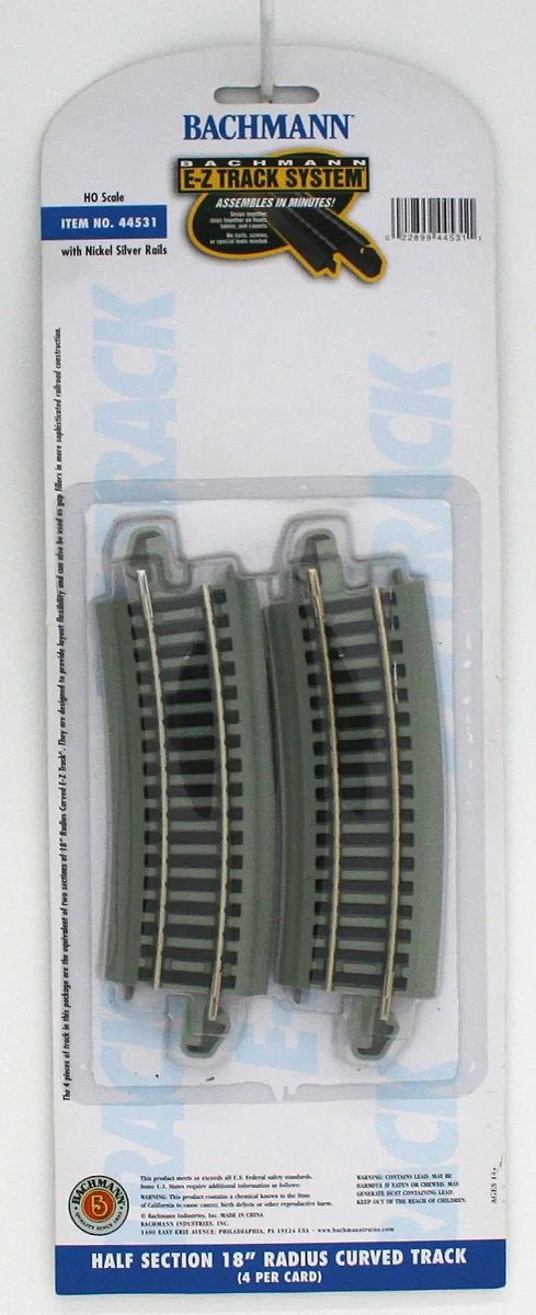 Half Section 18" radius curved track - Bachmann