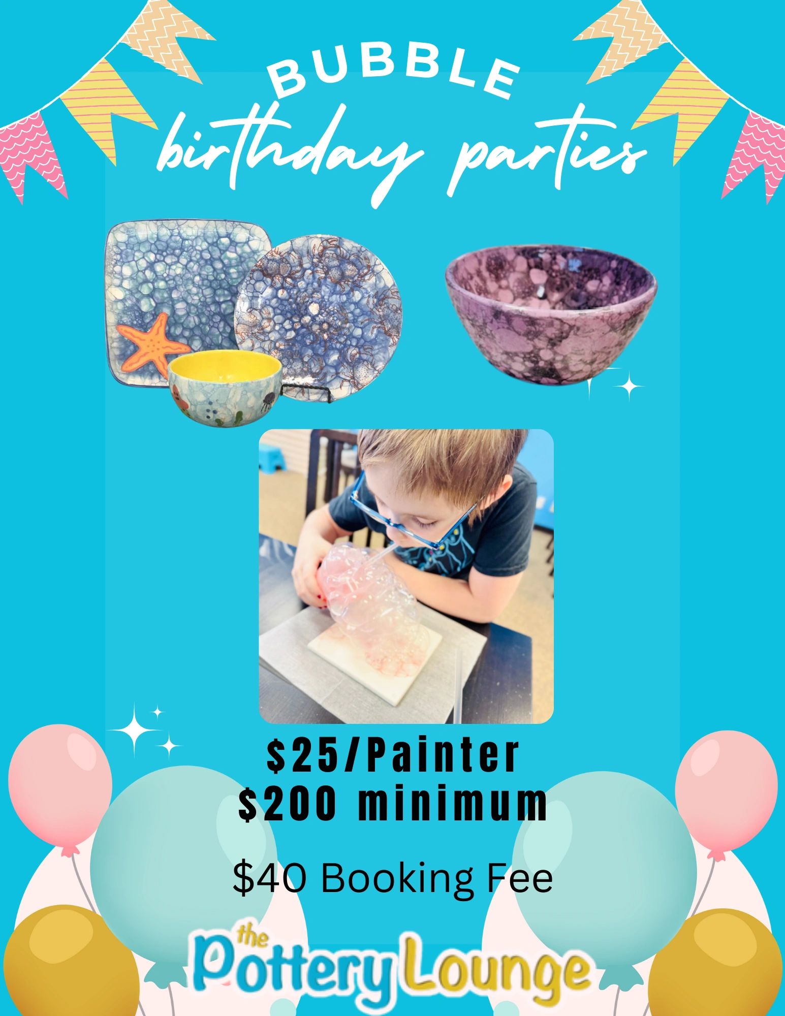Bubble Pottery Party
