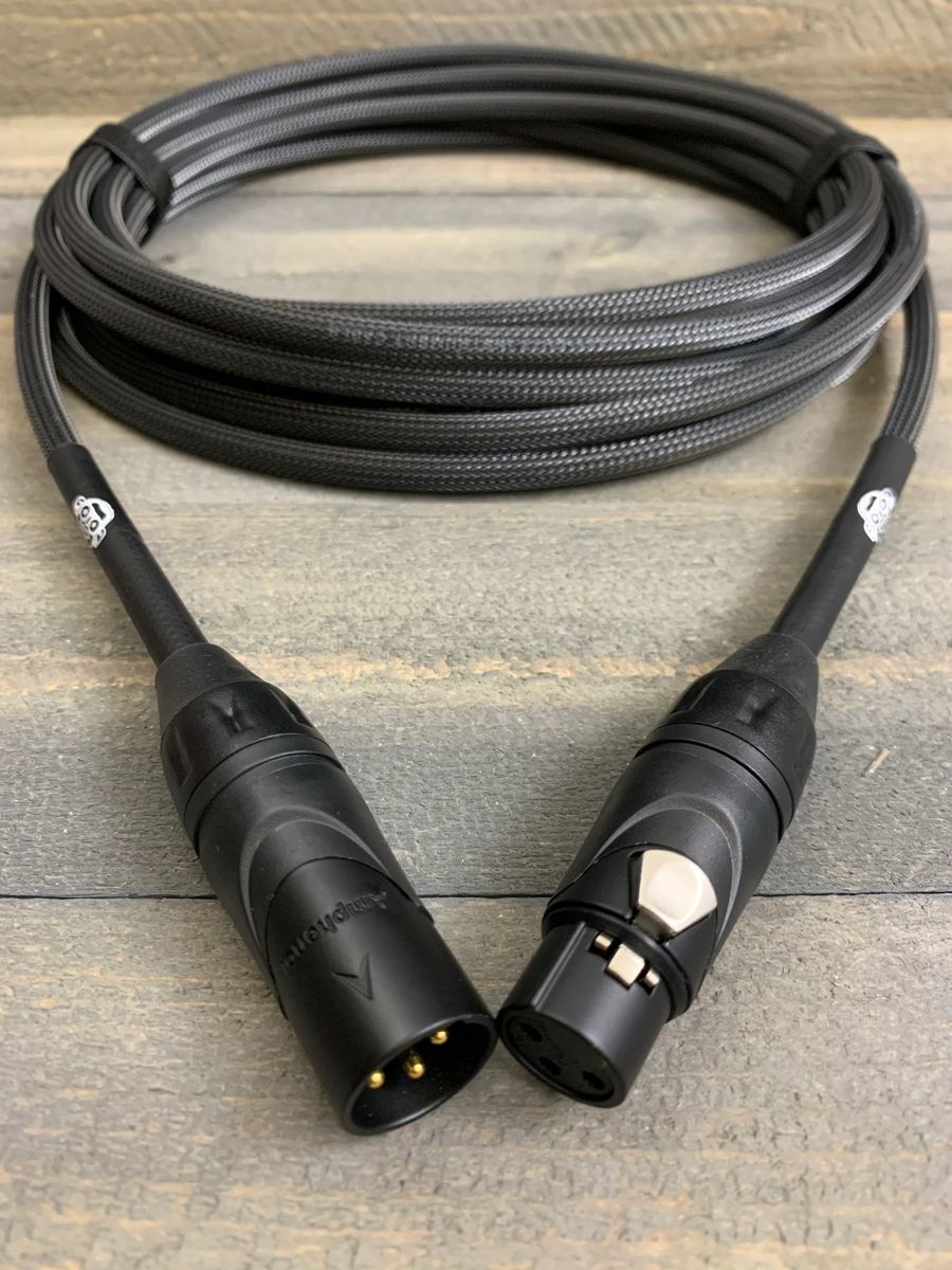 Pro-Series Microphone Cable with Carbon Gray colored Cable Armor