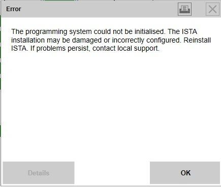FIX: The Programming system could not be initialized.