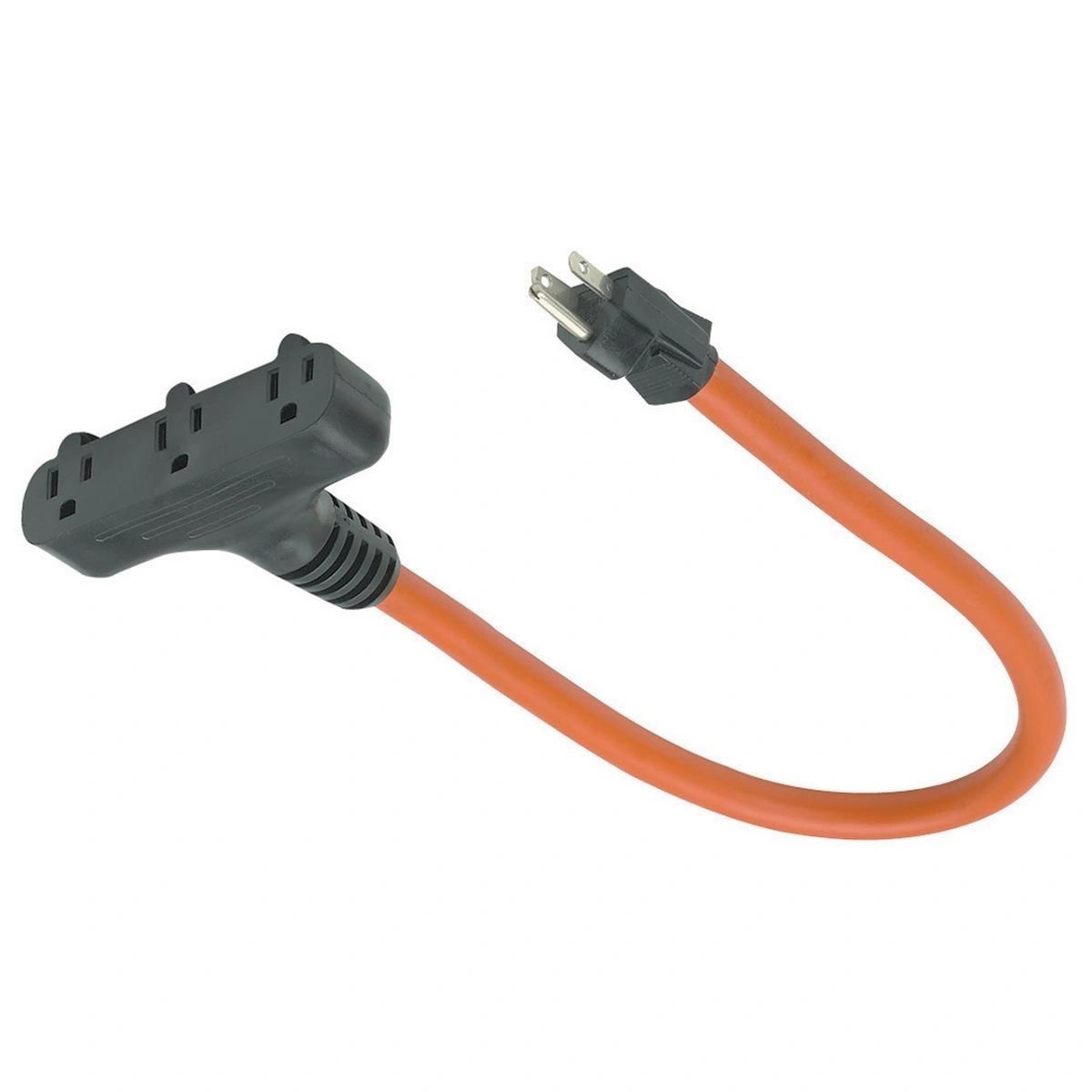 2 ft. Indoor and Outdoor Triple Outlet Cord Adapter