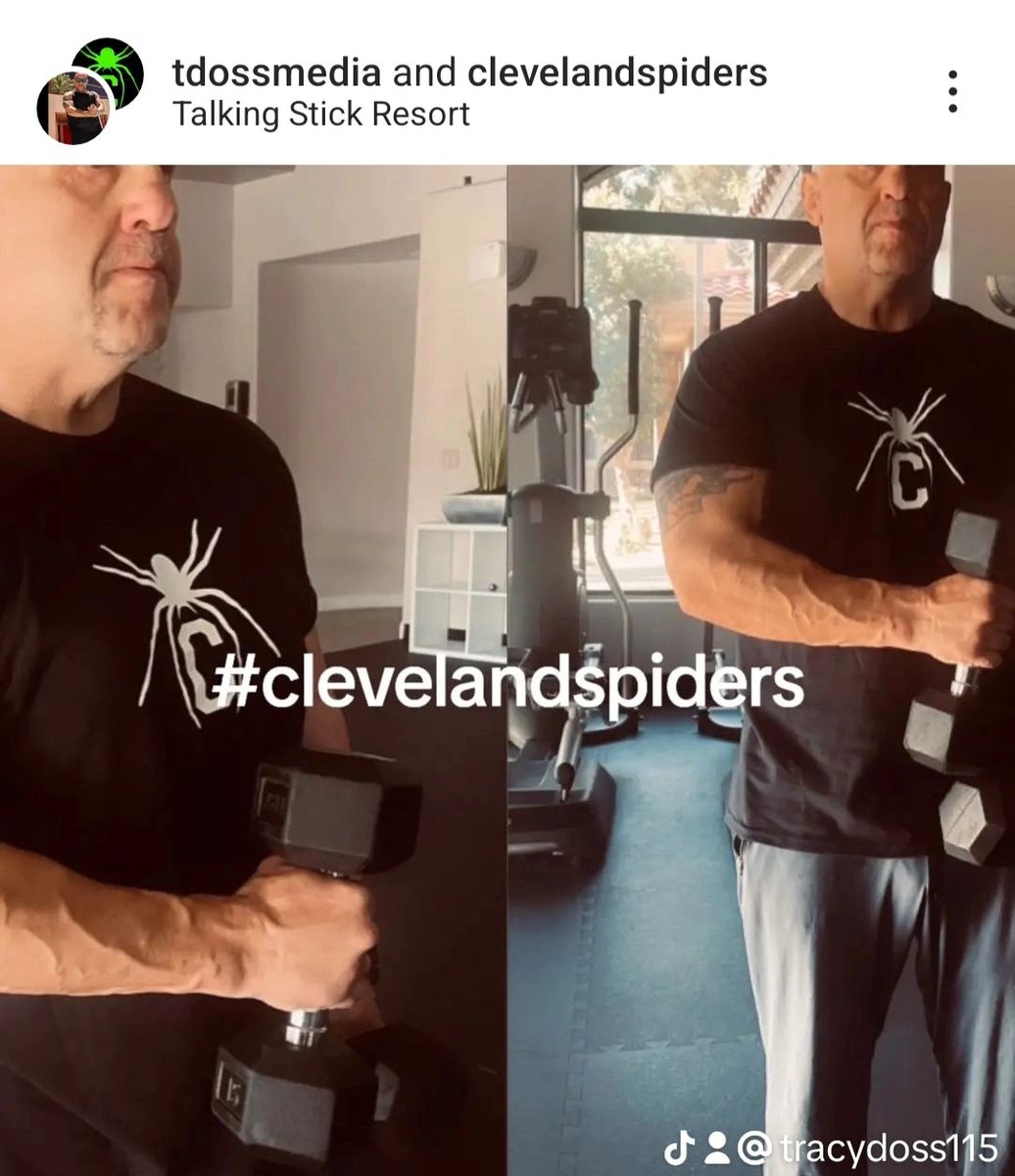 Cleveland Spiders " Spider Bite ", Black T Shirt