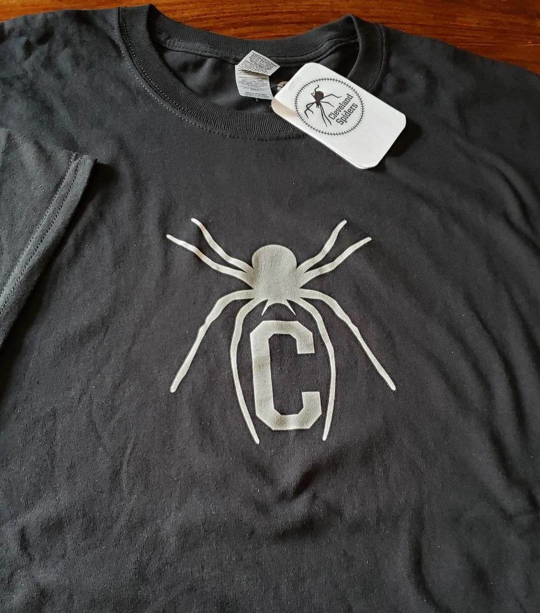 Cleveland Spiders " Spider Bite ", Black T Shirt