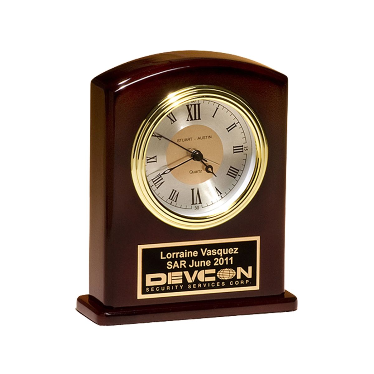 High Gloss Rosewood Finish Clock