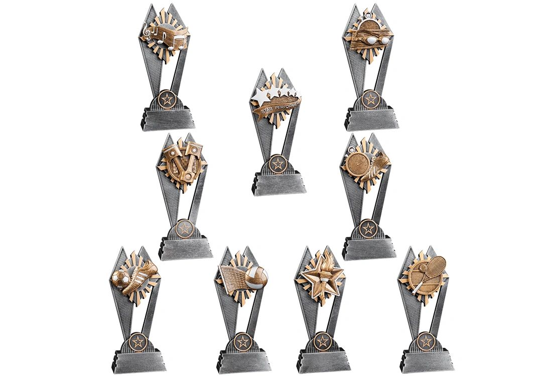 Sun Ray Award Trophies - Personalized Engraving