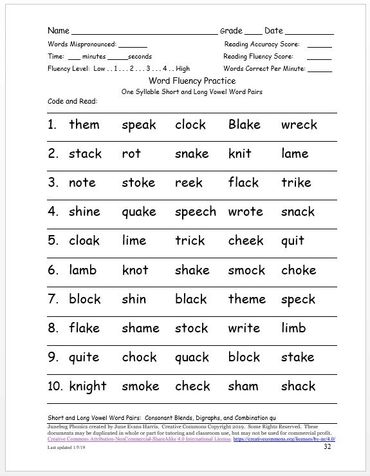 One-Syllable Word | Junebug Phonics