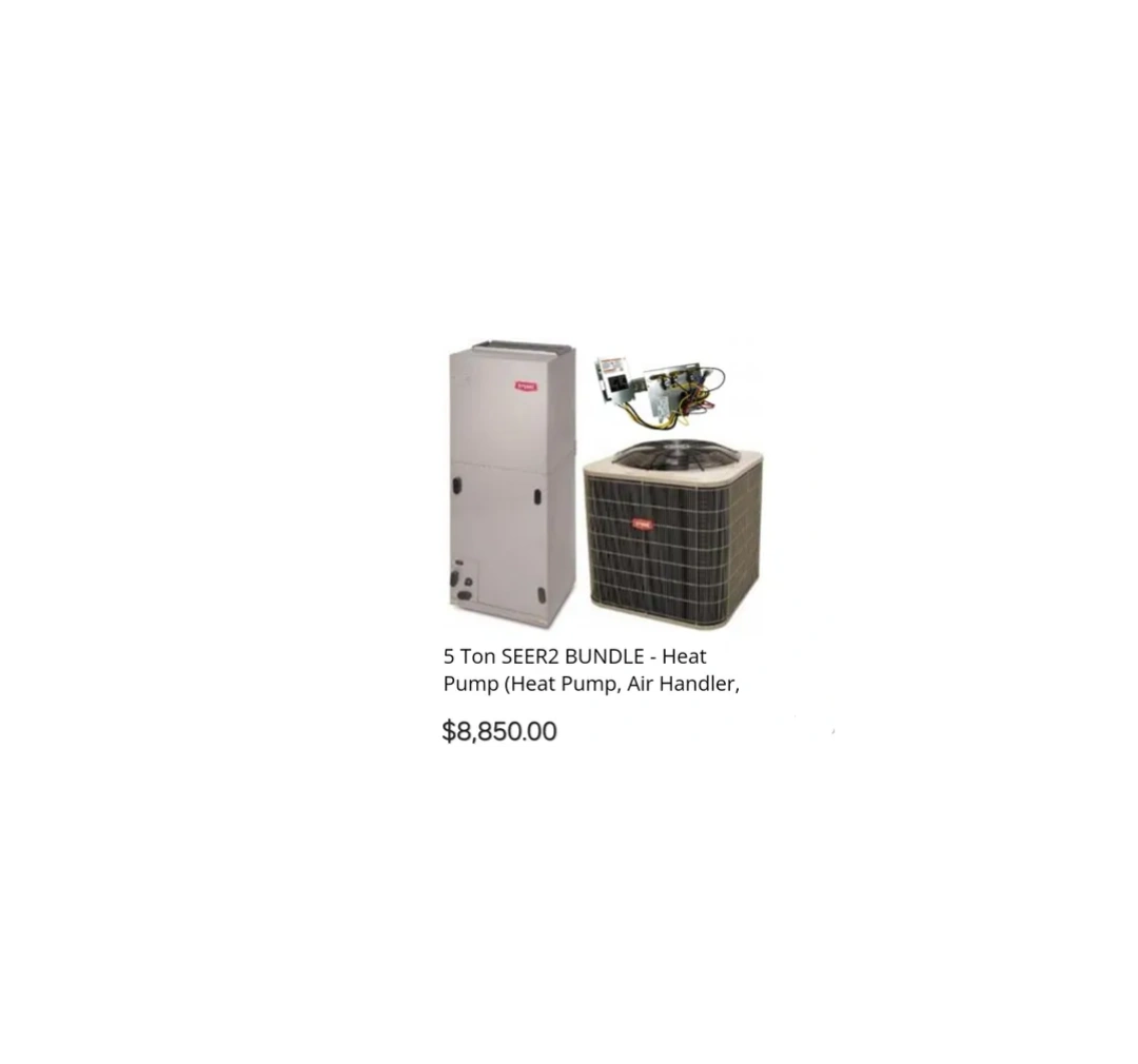 2-2.5 ton Electric Air handler heat pump combo