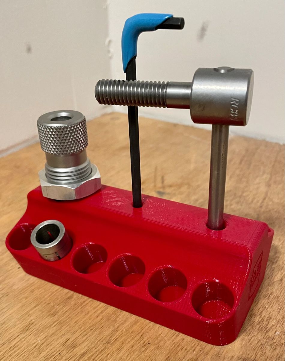 Bullet Puller and Collet Rack for Forster holds 12 collets and puller