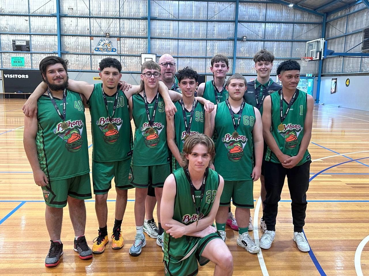 Victorious Diamond Pythons: Champions of the Court!