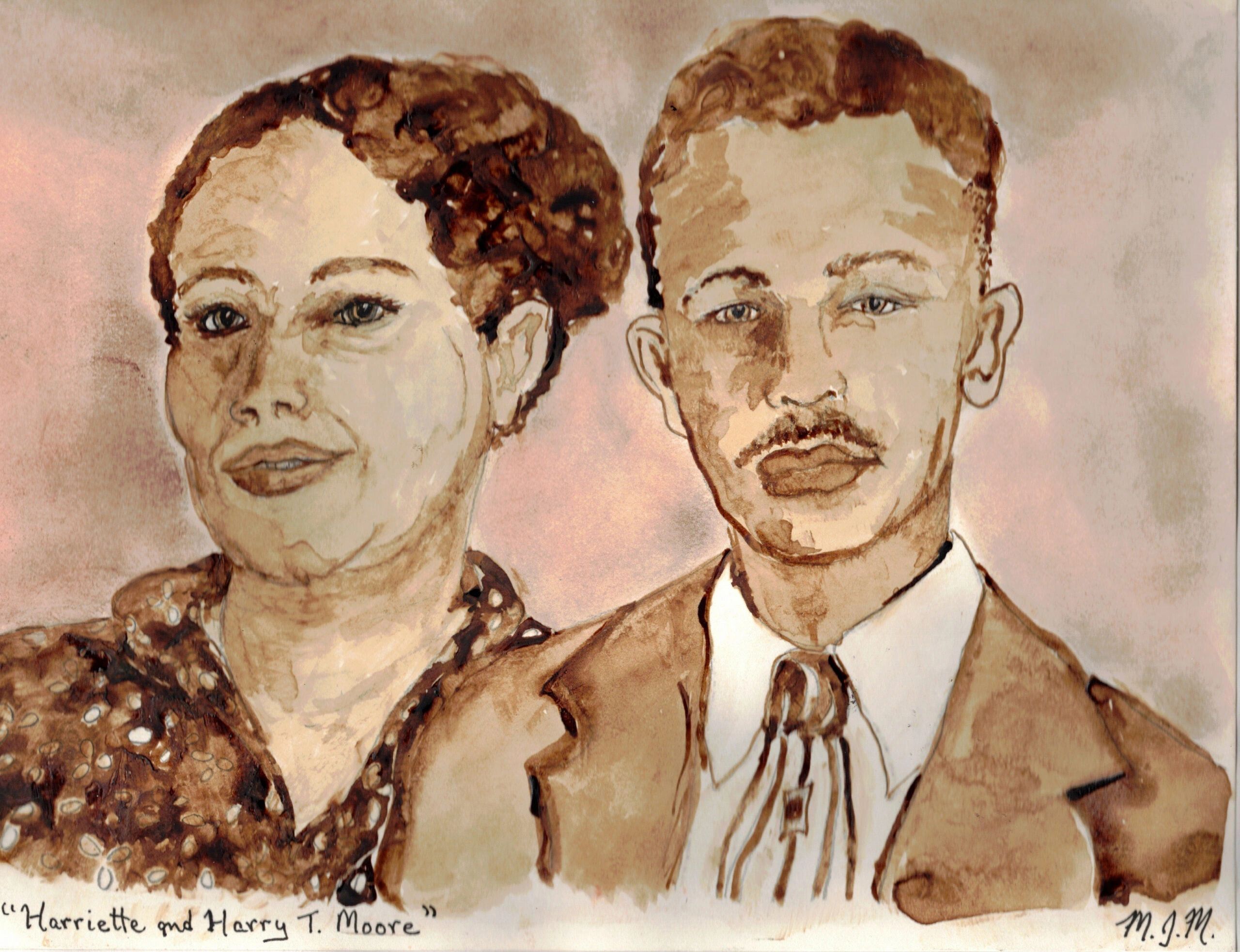 Harry T. Moore and Harriette Moore, Civil Rights Activists, 1951