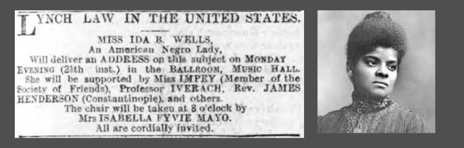 Ida B. Wells, Journalist and Antilynching Crusader