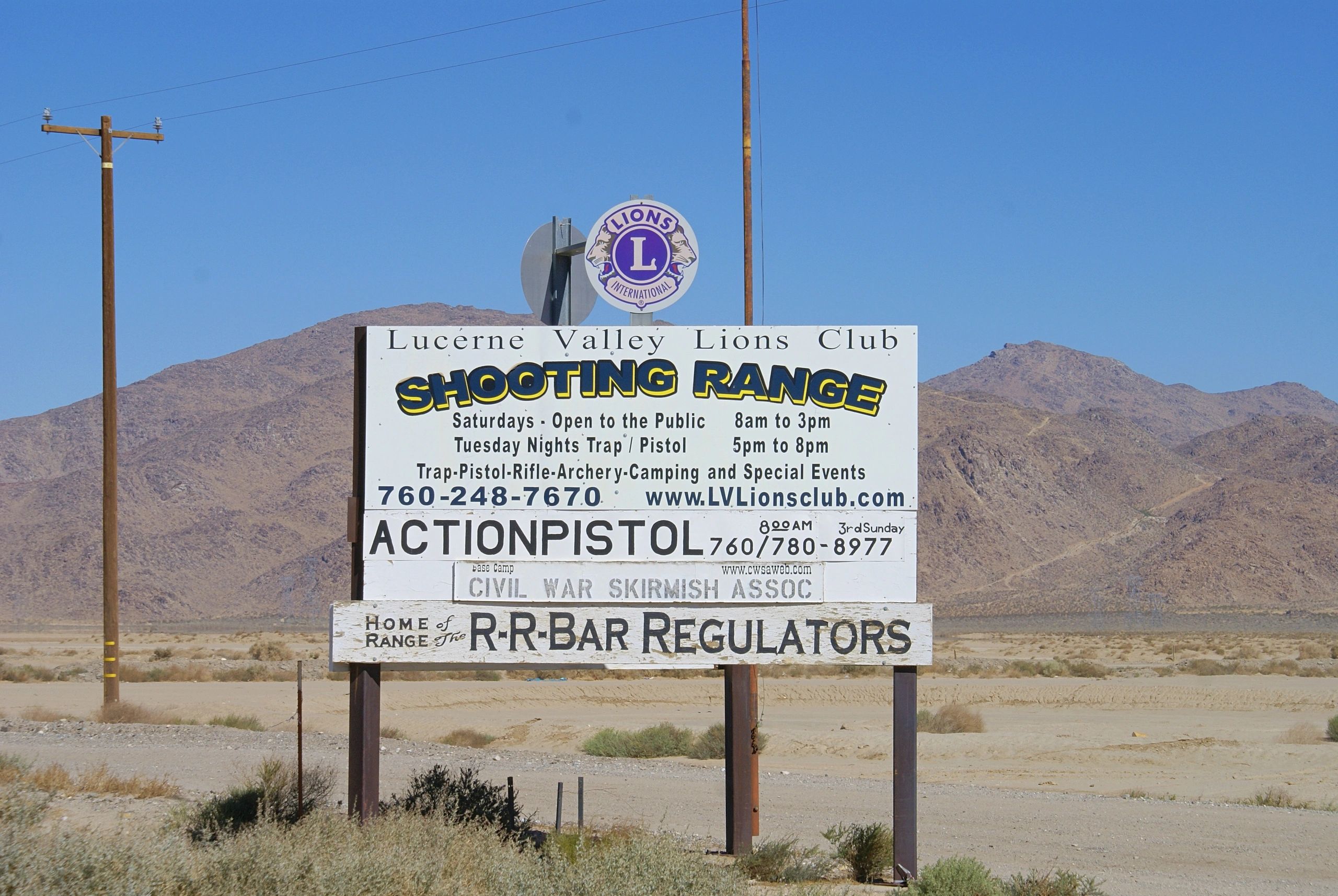 Lucerne Valley Lions Club - Lions Club, Public Shooting Range