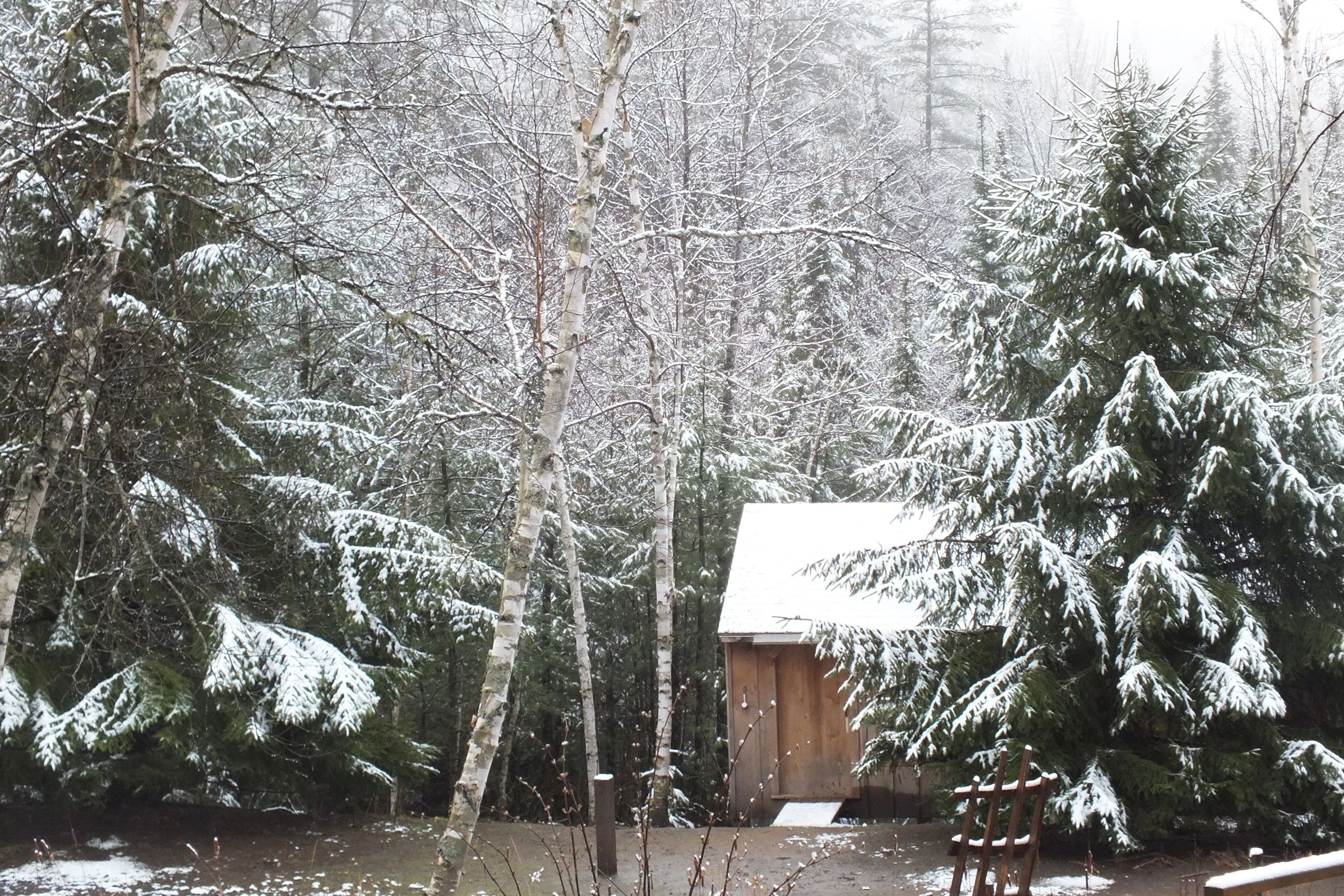 Snowy spring morning