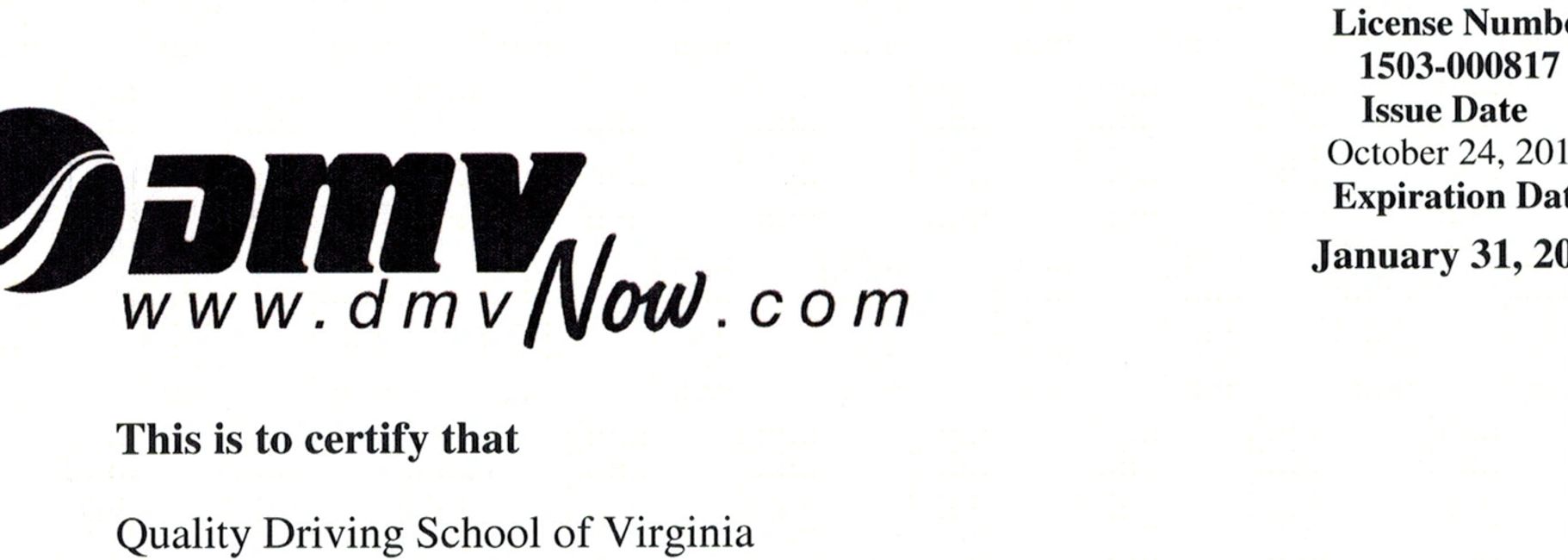 Drivers Education | Quality Driving School of Virginia