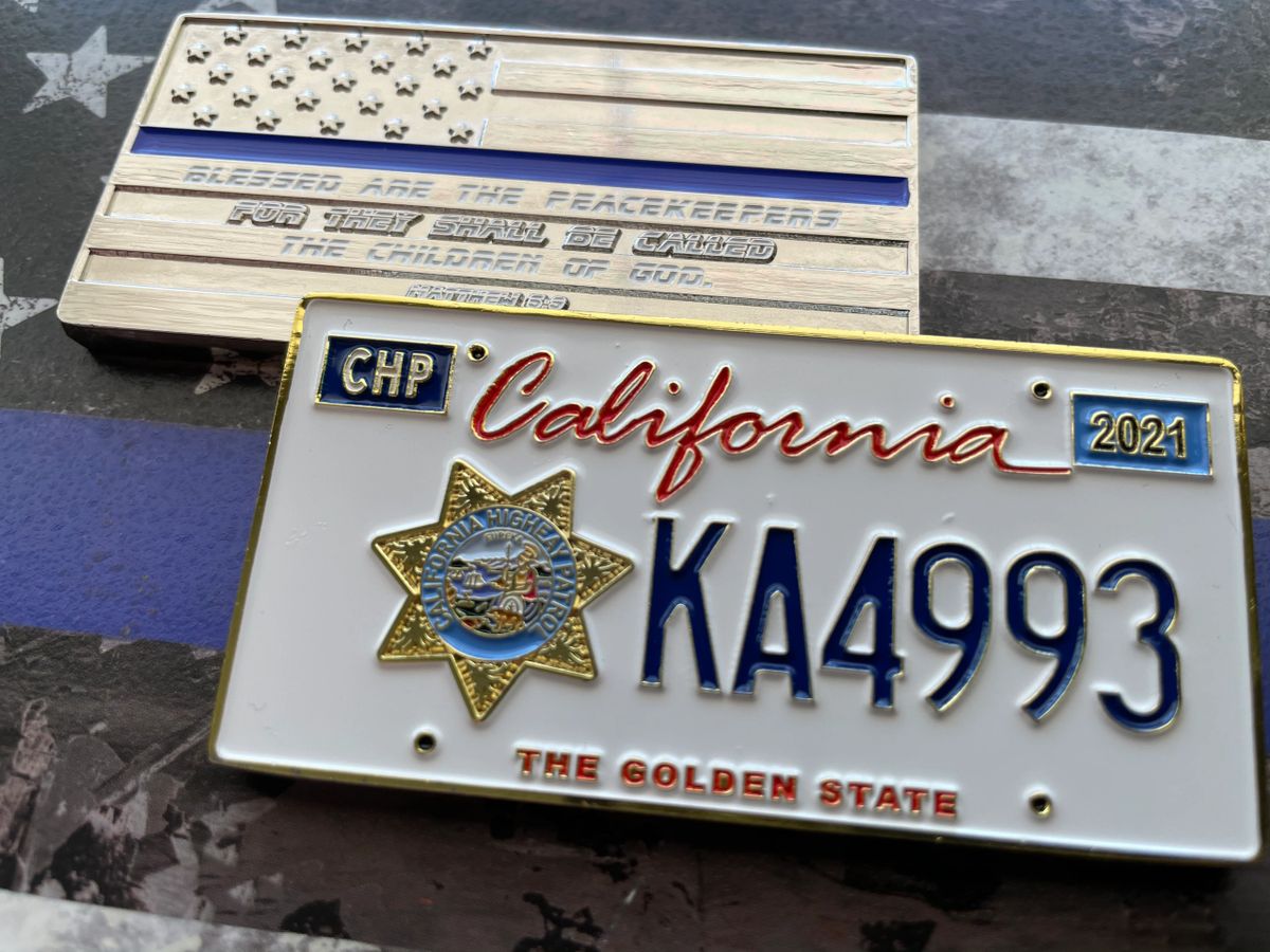 CHP License Plate (ERROR) Challenge Coin