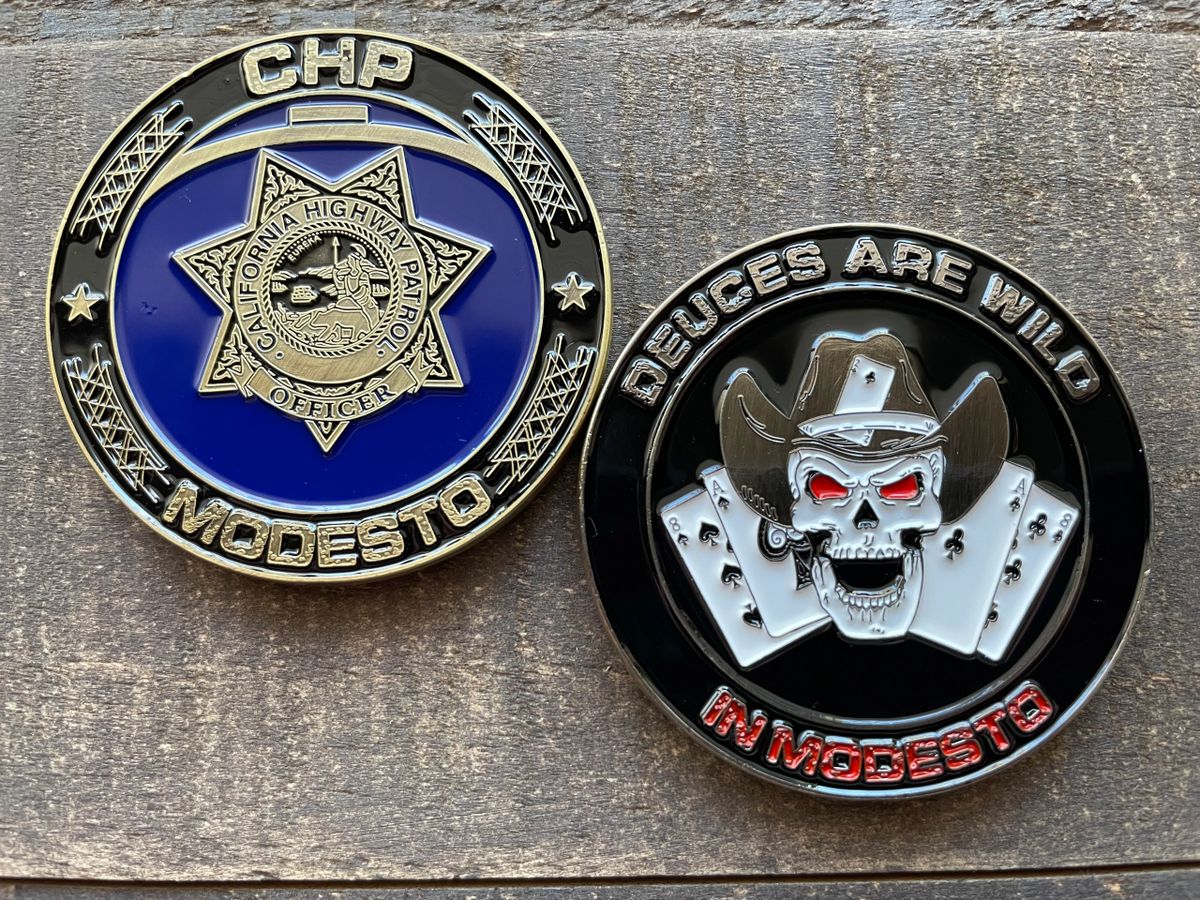 Deuces Wild DUI Challenge Coin (Modesto Area)