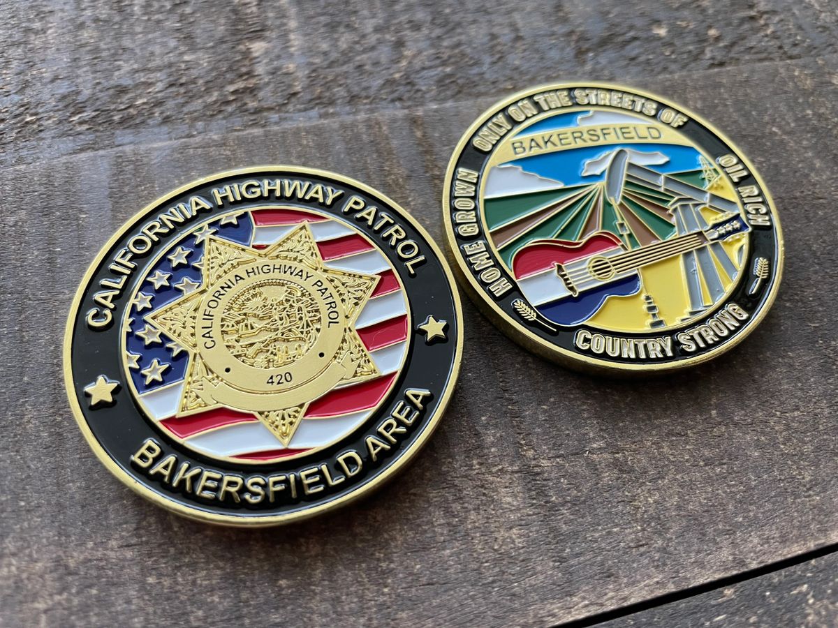 CHP Bakersfield Area office Challenge Coin