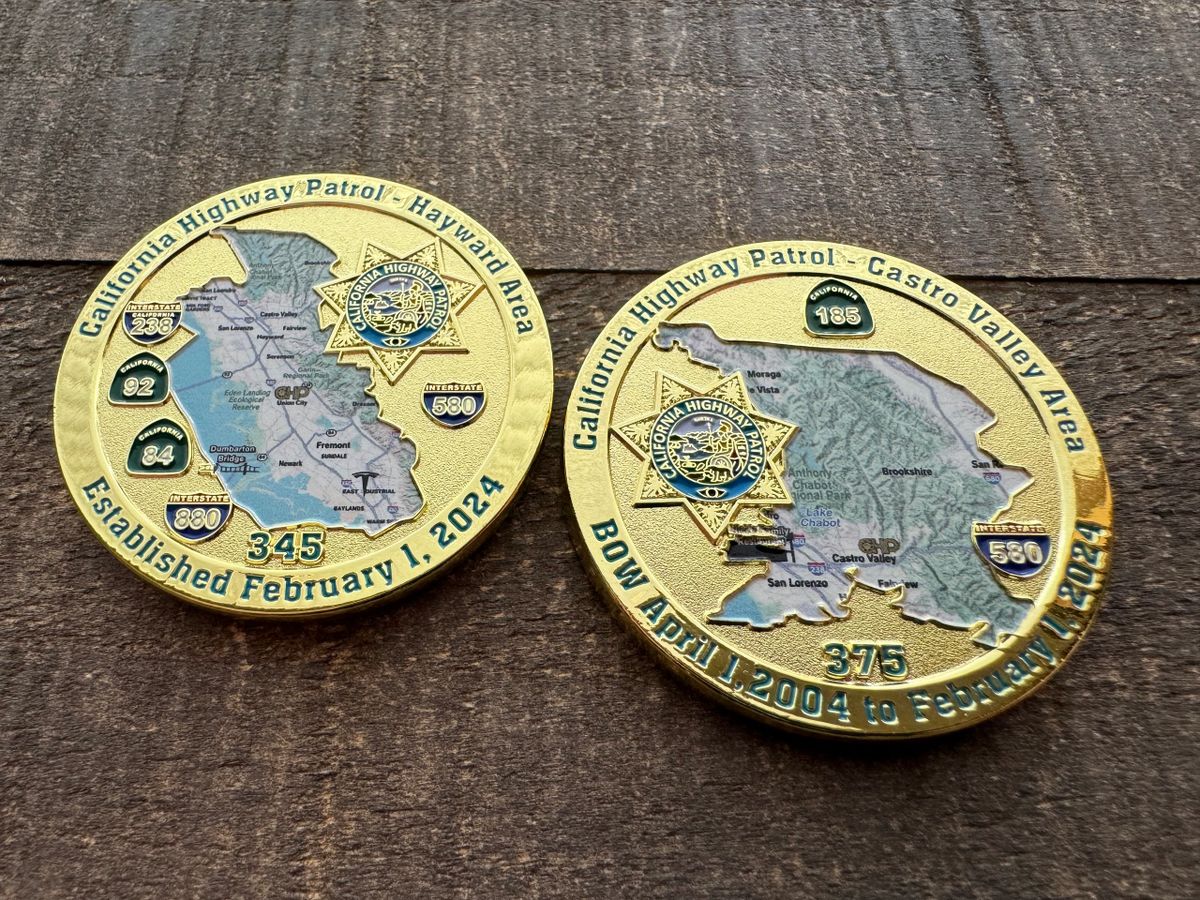 CHP Hayward/ Castro Valley Area office Merger Challenge Coin