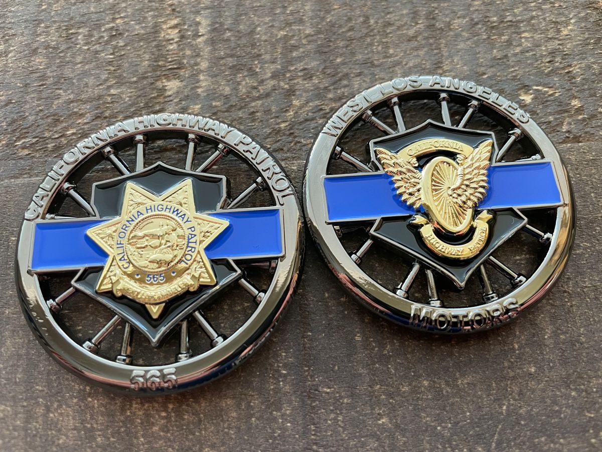 CHP West LA Area office Motors Challenge Coin