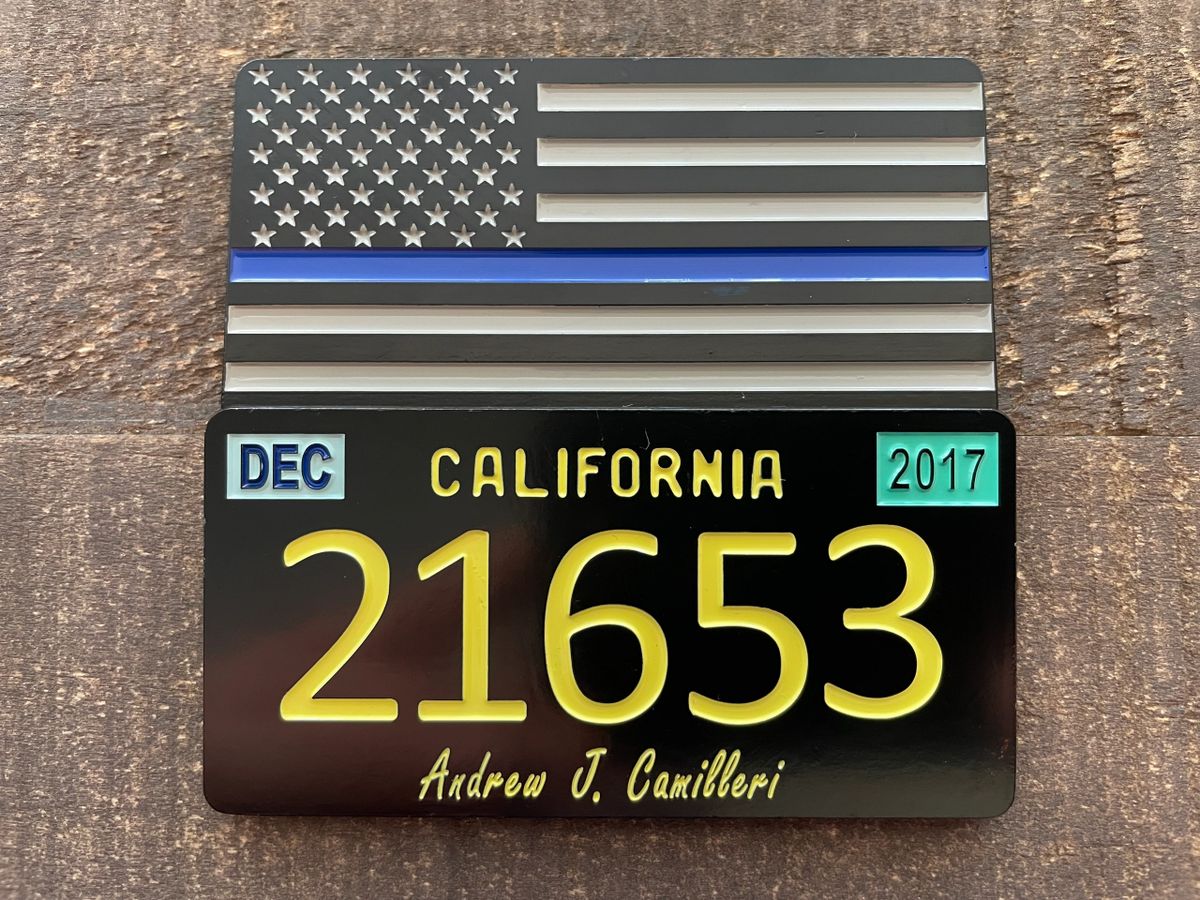 Hayward CHP Camilleri EOW License Plate Challenge Coin