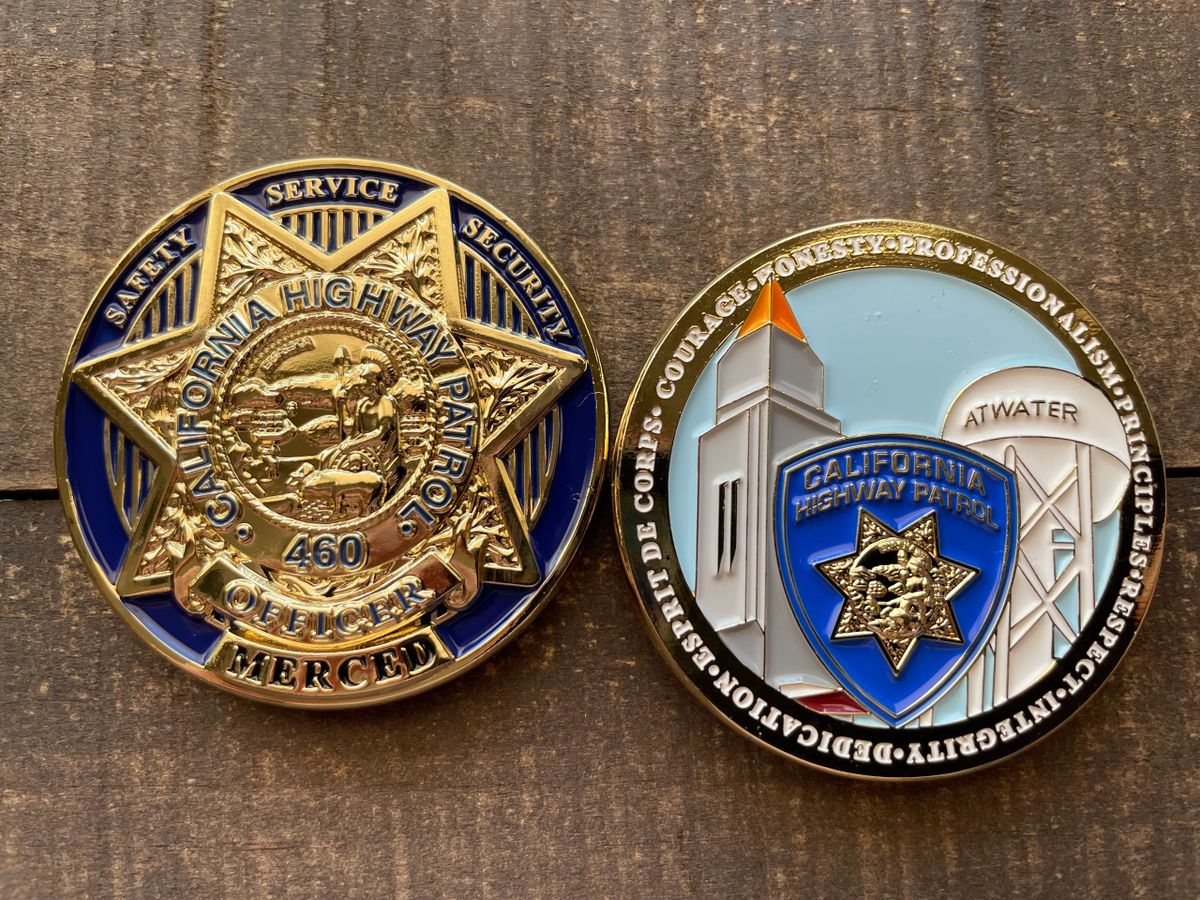 CHP Merced Area office Challenge Coin