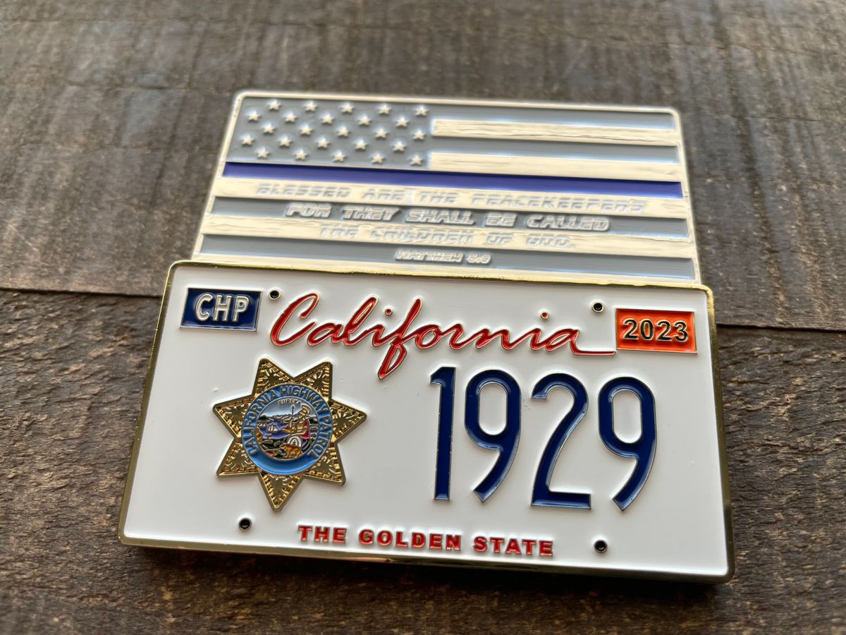 CHP 2023 License Plate Challenge Coin