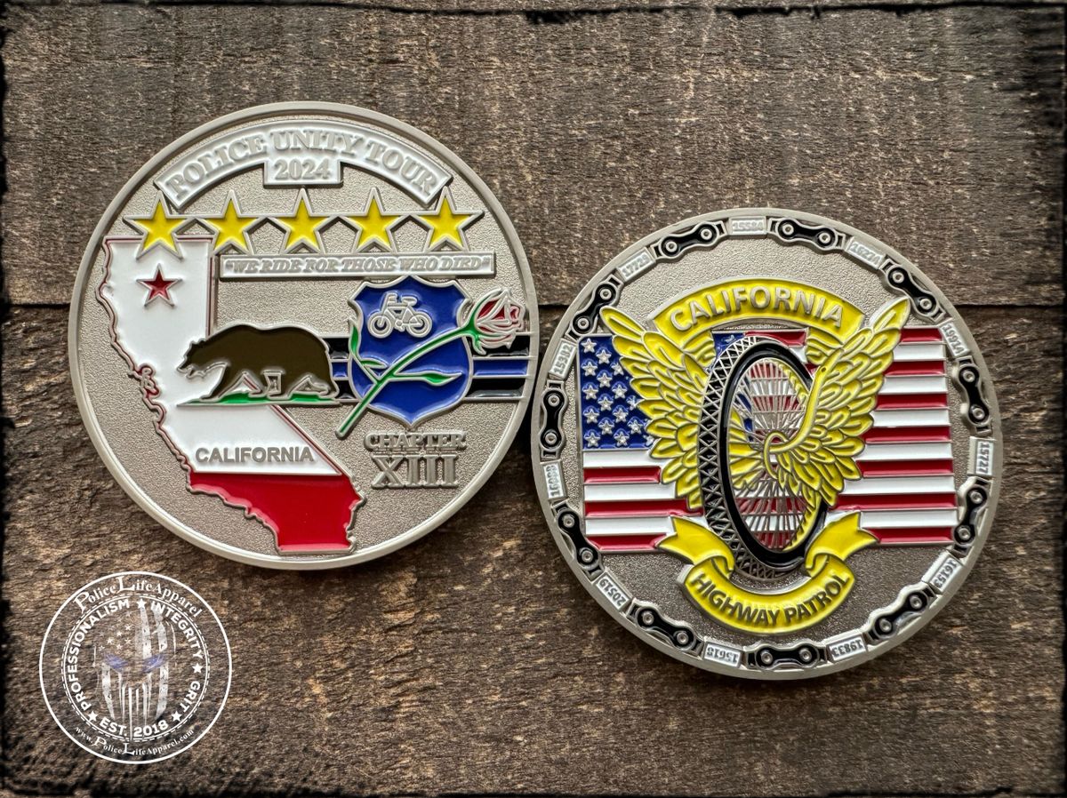 2024 Official CHP Police Unity Tour Challenge Coin