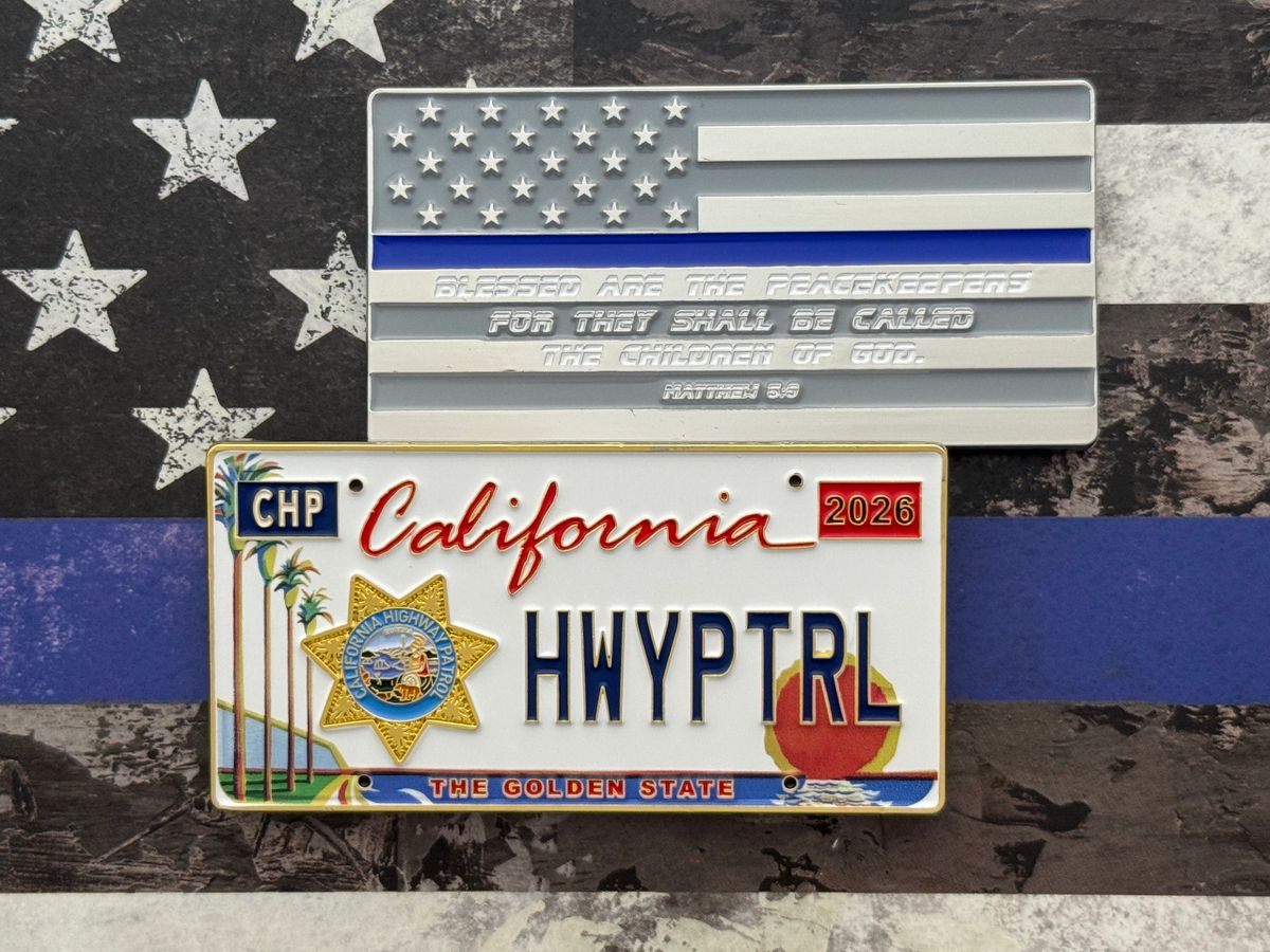 CHP 2026 License Plate Challenge Coin