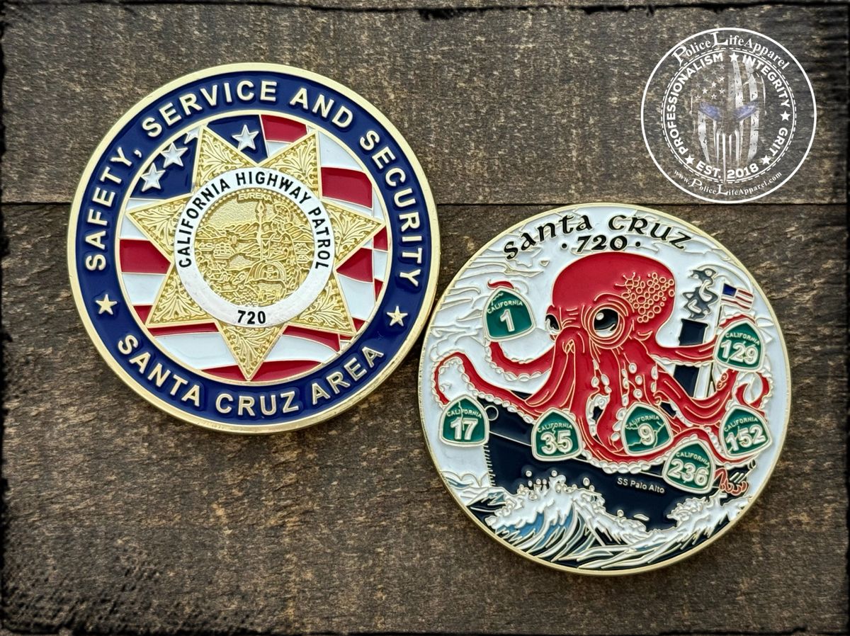CHP Santa Cruz Area office Challenge Coin