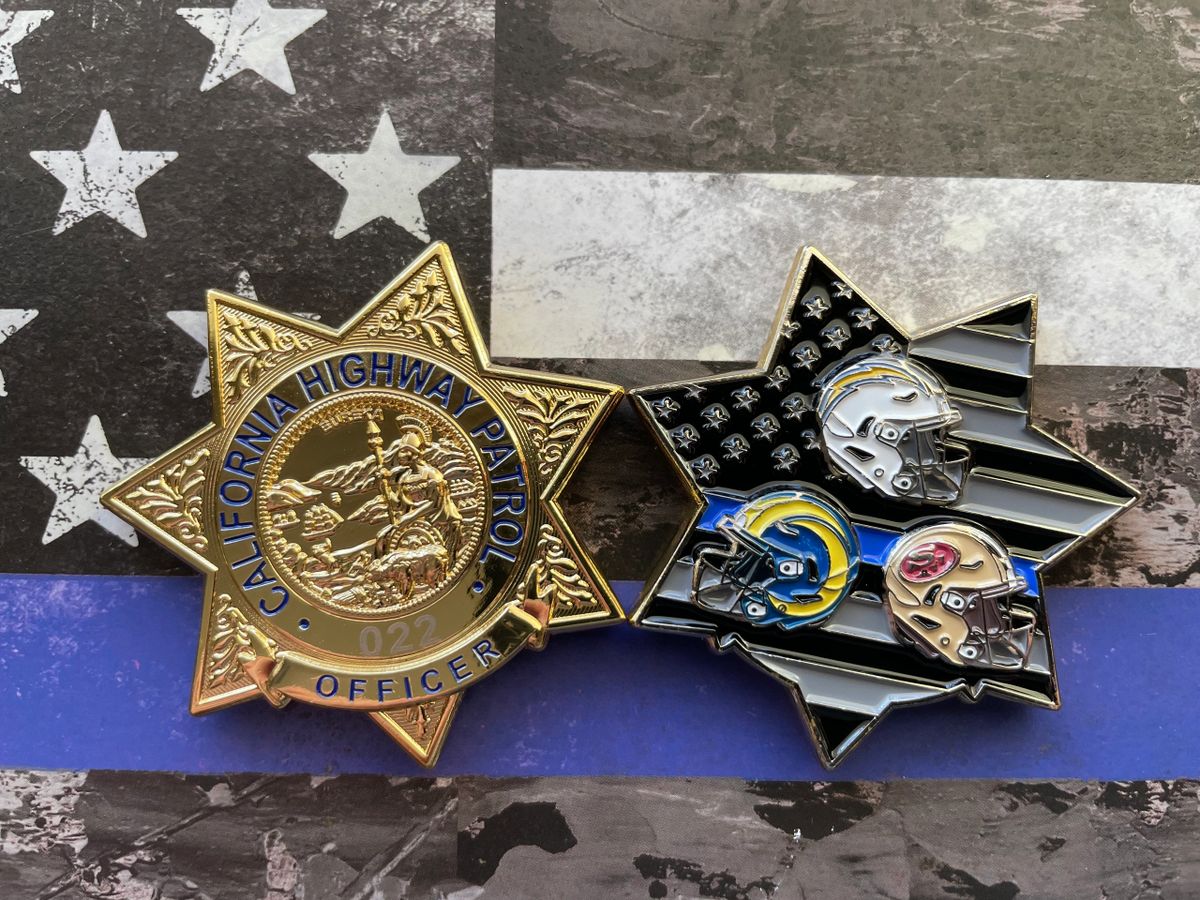 CHP Star Badge Football Challenge Coin
