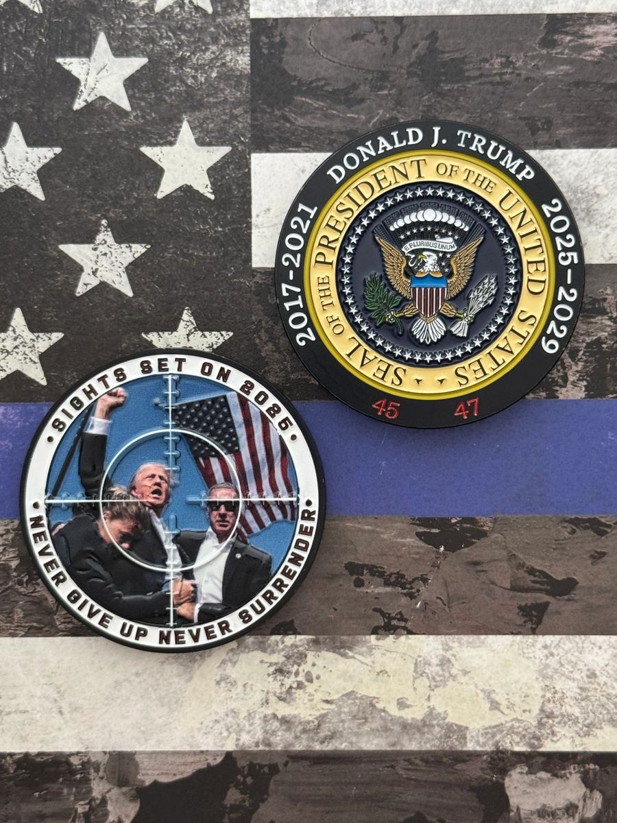 Trump 45-47 Challenge Coin
