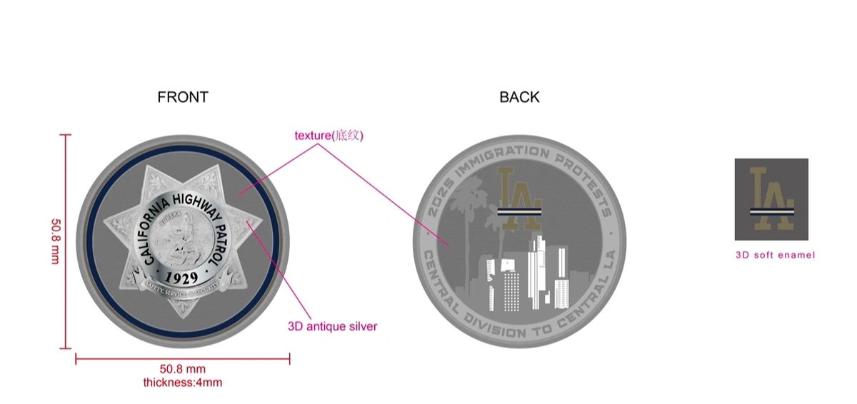 *Pre-Order* CHP SRT LA Immigration Protest Challenge Coin