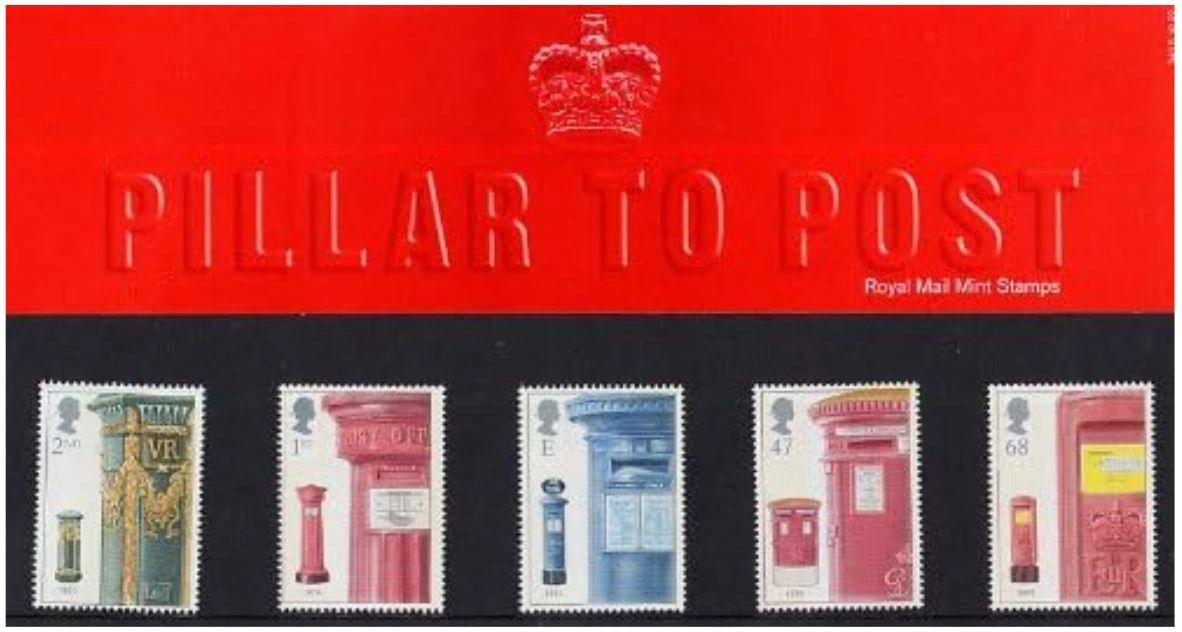 Pillar to Post, Post Boxes. Collectible Postage Stamps in fold out gift ...
