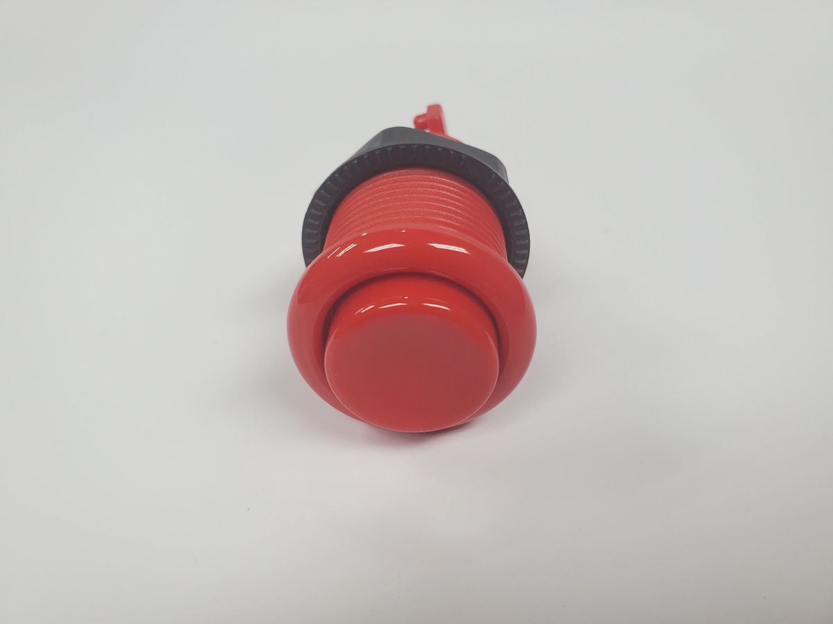 American Style Concave Pushbutton (Red)