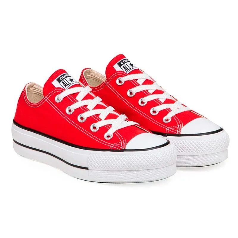 CONVERSE Low Platform Canva Red