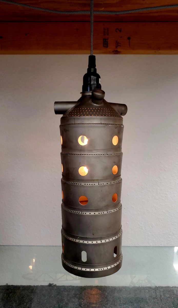 Jet engine burner can light.