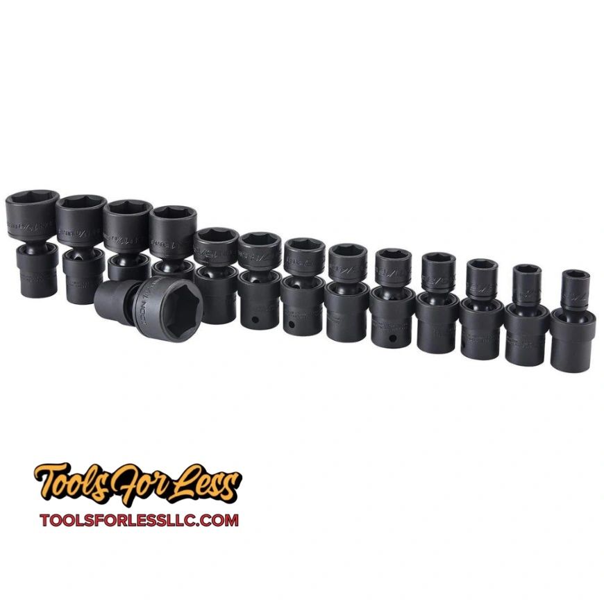 ICON 1/2 in. Drive SAE Impact Swivel Socket Set, 14-Piece