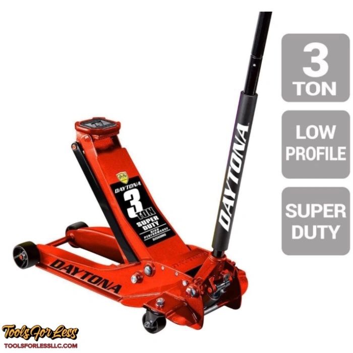 DAYTONA 3 Ton Low-Profile Super-Duty Floor Jack with RAPID PUMP ...